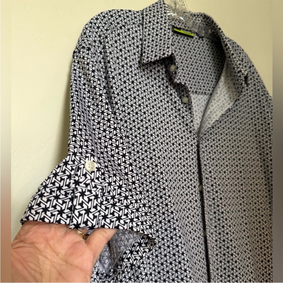 Murano | Shirts | Murano Performance Black And White Geometric Shirt ...
